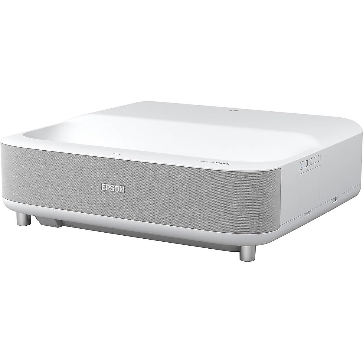 Epson EpiqVision Ultra Short Throw LS300 3LCD Smart Laser Projector, 3600 Lumens Color & White Brightness, HDR, Android TV, Yamaha Speakers, Bluetooth, Sports, Gaming, Movies - White (Renewed)