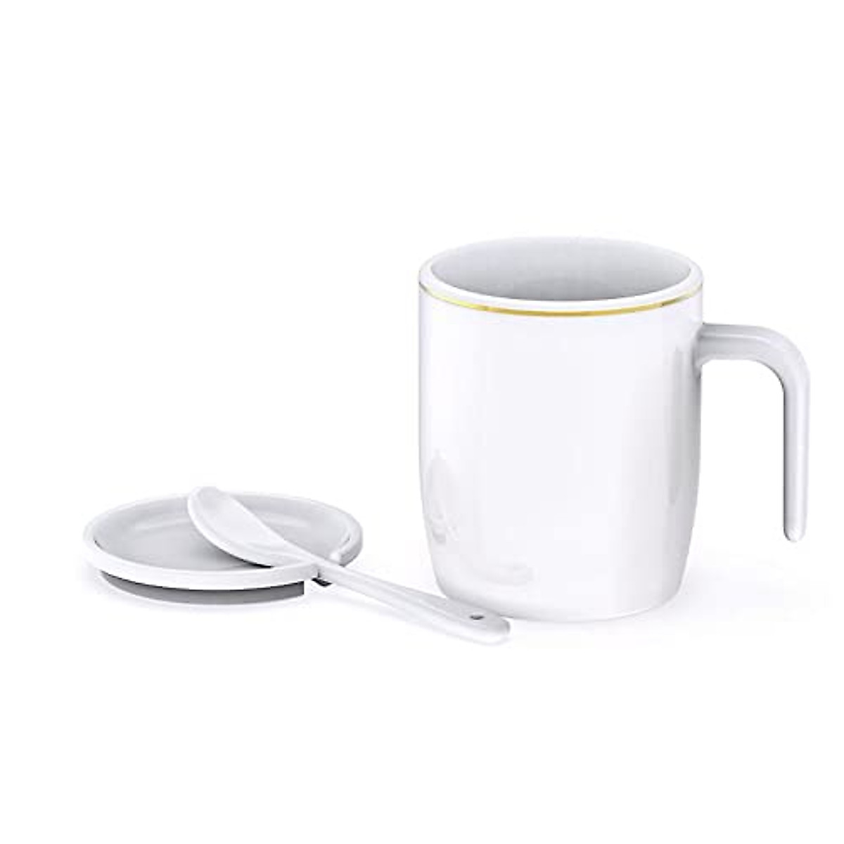 Wireless Coffee Cup Mug Warmer Heater top Bone China Cup Mug Warmer Wireless Charger Temperature Control Mug Heater Automatic Warmer Mug Cup USB Powered Warmer Cup for Cocoa,Milk,Tea 280ml