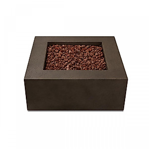 Lakeview Villa Flora 36-Inch Square Natural Gas Fire Pit Table - Kodiak Brown - SC-9720NG-KB