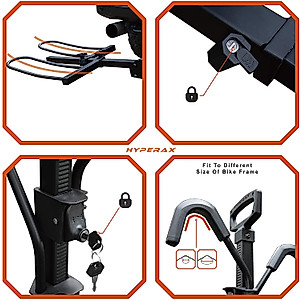 HYPERAX Special Combo - Volt 2 with 2 X E-Bike Adapter- Platform Bike Rack for Car, SUV, Trucks, Sedan - 2" Hitch Fits Up to 2 X 70 lbs Bike with Up to 5" Fat Tires - NO RV USE!