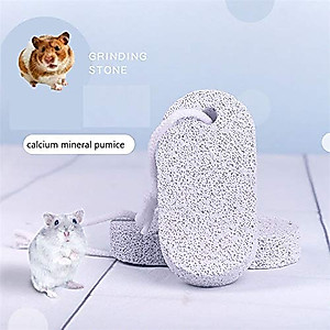 Toukeroue Hamster Chew Stones, 6 Pack Natural Volcano Lava Block Hamster Teeth Grinding Stones, Small Animal Teeth Molar Grinding Toys for Guinea Pig Hamster Rabbit Chinchilla Bird Parrot