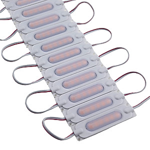 REXTiN Super Bright 200pcs 6 LED Module Lights for Letter Sign Advertising Signs 5050 led Sign Lights Waterproof with Tape Adhesive Backside (Warm White)