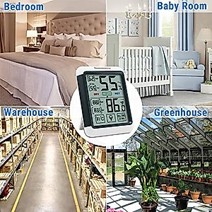 ThermoPro TP55 Digital Hygrometer Indoor Thermometer Humidity Gauge with Large Touchscreen and Backlight Temperature Humidity Monitor
