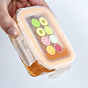 Sage Spoonfuls Glass Baby Food Containers with Lids - 6 Pack, 4 oz Baby Food Jars, Durable & Leakproof, Freezer Storage, Reusable Small Glass Baby Food Containers, Microwave & Dishwasher Friendly