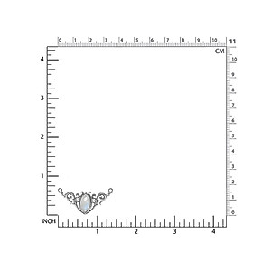 Silvershake Natural Moonstone 925 Sterling Silver Baroque Inspired Pendant with 16 to 18 Inch Adjustable Chain Necklace