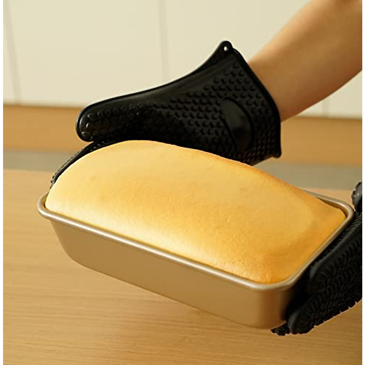 HYTK Nonstick Baking Pans Set for Starter,10x15Inch Cookie Sheet Tray 6 Cup Muffin Tin 9Inch Round and Square Springform Cake Pan 1Lb Loaf Bread Pan Carbon Steel Bakeware Gift 5pcs Non-Toxic BPA Free