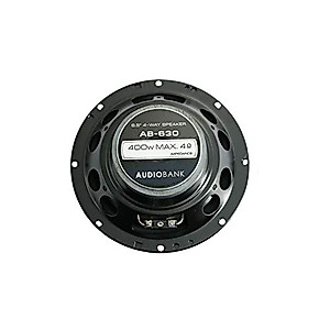 Audiobank 2X AB-630 400 Watts Power Handling 6.5-Inches 4-Way Car Audio Stereo Coaxial Speakers with Frequency Response: 65-20000 Hz and 2x15 Piezo Tweeter