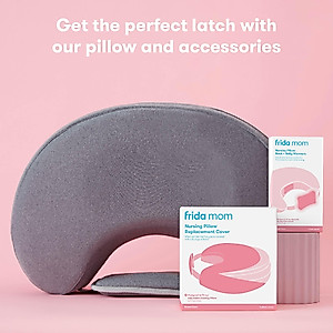 Frida Mom Nursing Pillow Cover, Easy-to-Clean Replacement Cover, Soft Fabric, Machine Washable, Gray