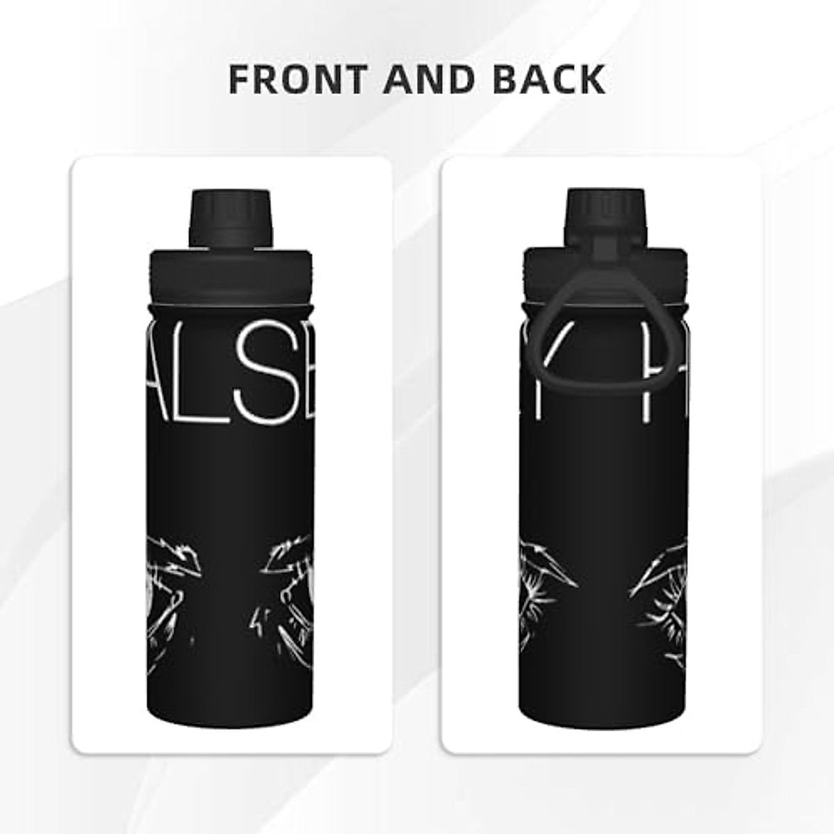 HIKTIEK Halseys Stainless Steel Insulated Tumbler Sports Water Bottle Hot and Cold Travel Cup 18oz