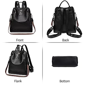 GAEKEAO Backpack Purse for Women Leather Fashion Large Travel Ladies Convertible Casual Shoulder Bag