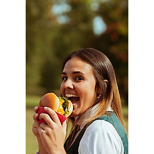 Burger Buddy Sandwich Holders 4 Pack, Flexible Silicone Bowls for Holding Hamburgers, Sloppy Joes, BBQ and Snacks, Heat Resistant and Microwave Safe, Reusable