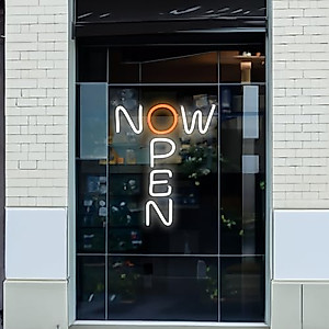 Now Open Neon Sign for Wall Decor,Includes Business Hours and Open Closed Signs,Business Ultra Bright LED Shop Store Florists Bar Salon Cafes Restaurant Pubs Party Stores Hotel (17x13 inch)