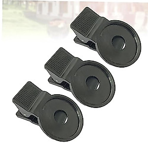 Generic 3pcs Universal Clip Lens 37mm Thread Clip Phone Camera Lens Clip Cellphone Wide Angle Lens Mobile Phone Macro Lens Wide-Angle Lens Cell Phone Telephone Black Phone Lens Clip