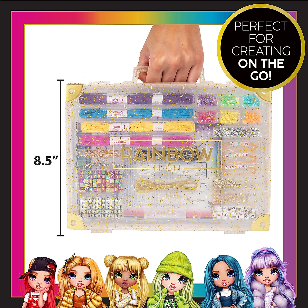 Rainbow High Ultimate Jewelry Designer, DIY Jewelry Making Kit, Design 20+ Pieces of Jewelry, Great Weekend or Sleepover Activity for Girls, Bead Kit for Kids Teens & Tweens Ages 8, 9, 10, 11