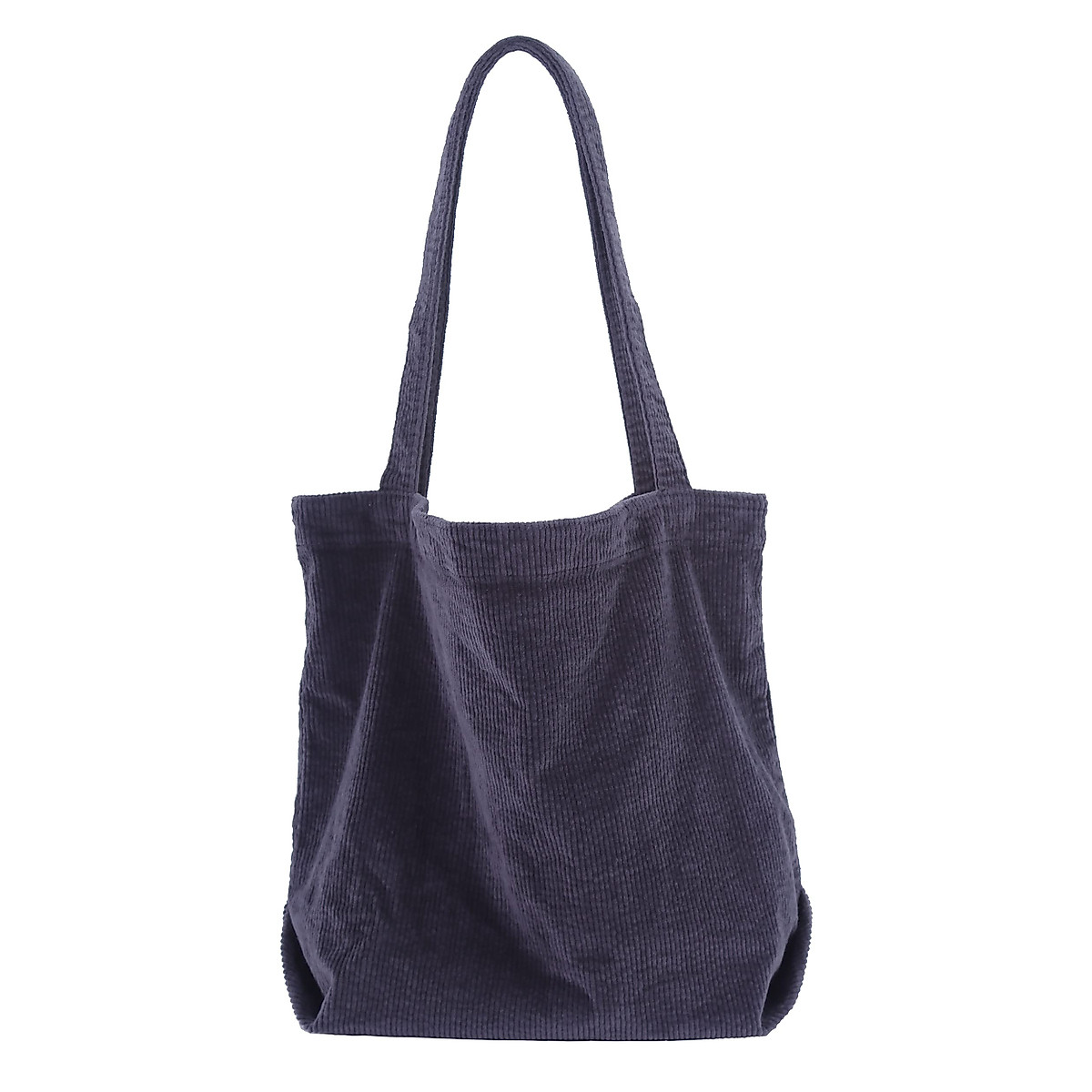 TCHH-DayUp Large Corduroy Tote Bag for Women Girl Casual Work Shoulder Handbags Cute Canvas Purse Grey