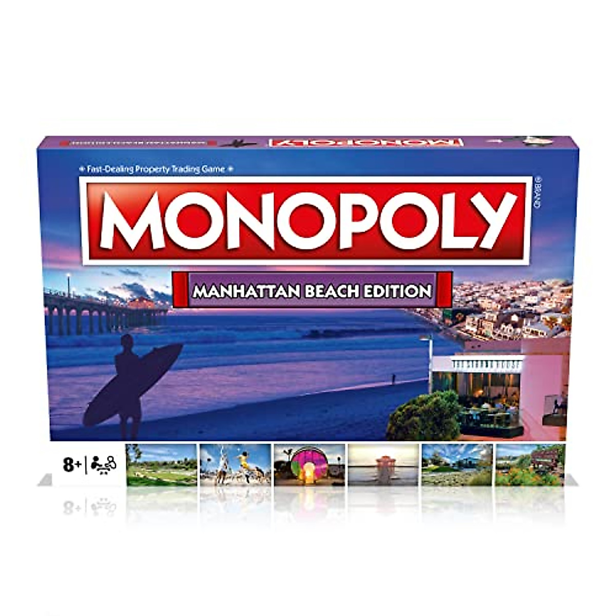 Monopoly Board Game Manhattan Beach Edition: 2-6 Players Family Board Games for Kids and Adults, Board Games for Kids 8 and up, for Kids and Adults, Ideal for Game Night