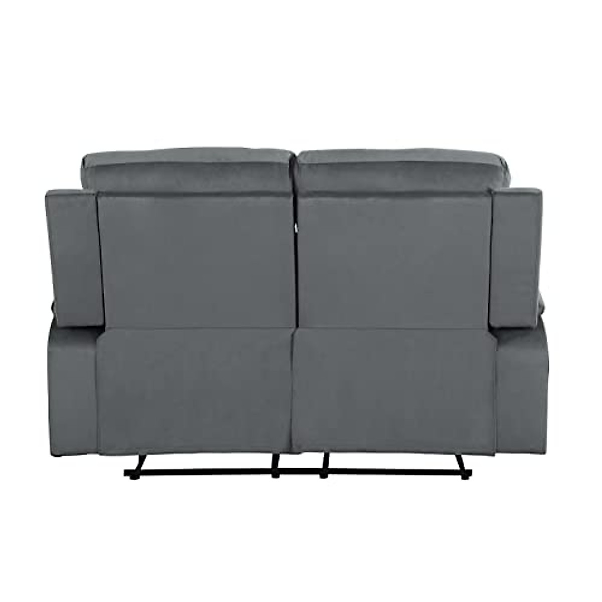Blackjack Furniture Elton Microfiber Reclining Modern Living Room Loveseat, Sofa, Gray