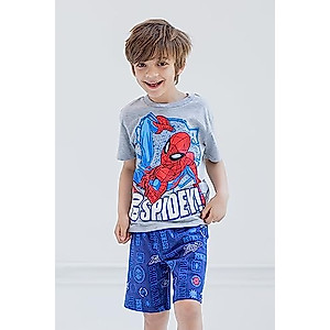 Marvel Avengers Spiderman Toddler Boys 4 Piece Mix n' Match T-Shirt & Shorts Set 5T