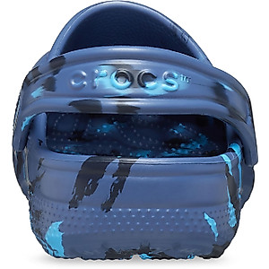 Crocs Classic Marbled Tie-Dye Clog (Little Big Kid) K NVY/Mlt, Navy/Multi, 12 US Unisex