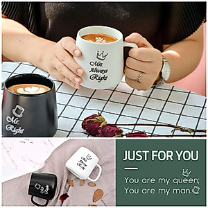 MCleanPin Mr Right Mrs Always Right Coffee Mugs,Couple Gifts,Wedding Gidts,Couple Mugs Bridal Shower Gifts for Bride And Groom,Engagement Gifts