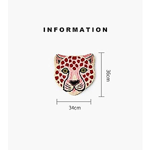 Menglo Tiger Shaped Rug Cute Cartoon Tiger/Lion/Panda Shape Animals Bath Mat Small Area Rug Entrance Door Mats Non Slip Floor Mat Thickened Carpet Decoration for Bedroom Living Room (Pink Panther)