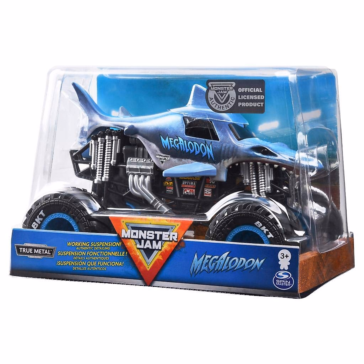 Monster Jam, Official Megalodon Monster Truck, Die-Cast Vehicle, 1:24 Scale