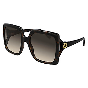Gucci Square Sunglasses GG0876S 002 Dark Havana 60mm 876