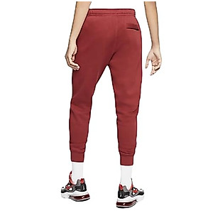 Nike Men's Sportswear Club Jogger Sweatpant, Pomegranate/Pomegranate/White, L Regular US