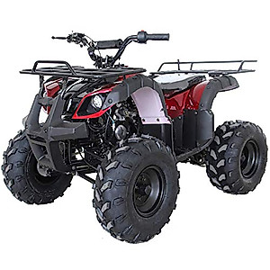 X-PRO ATV 4 wheelers for Sale 125cc ATV Quad Four Wheelers Youth ATV 4 wheelers with Remote Control(Burgundy)