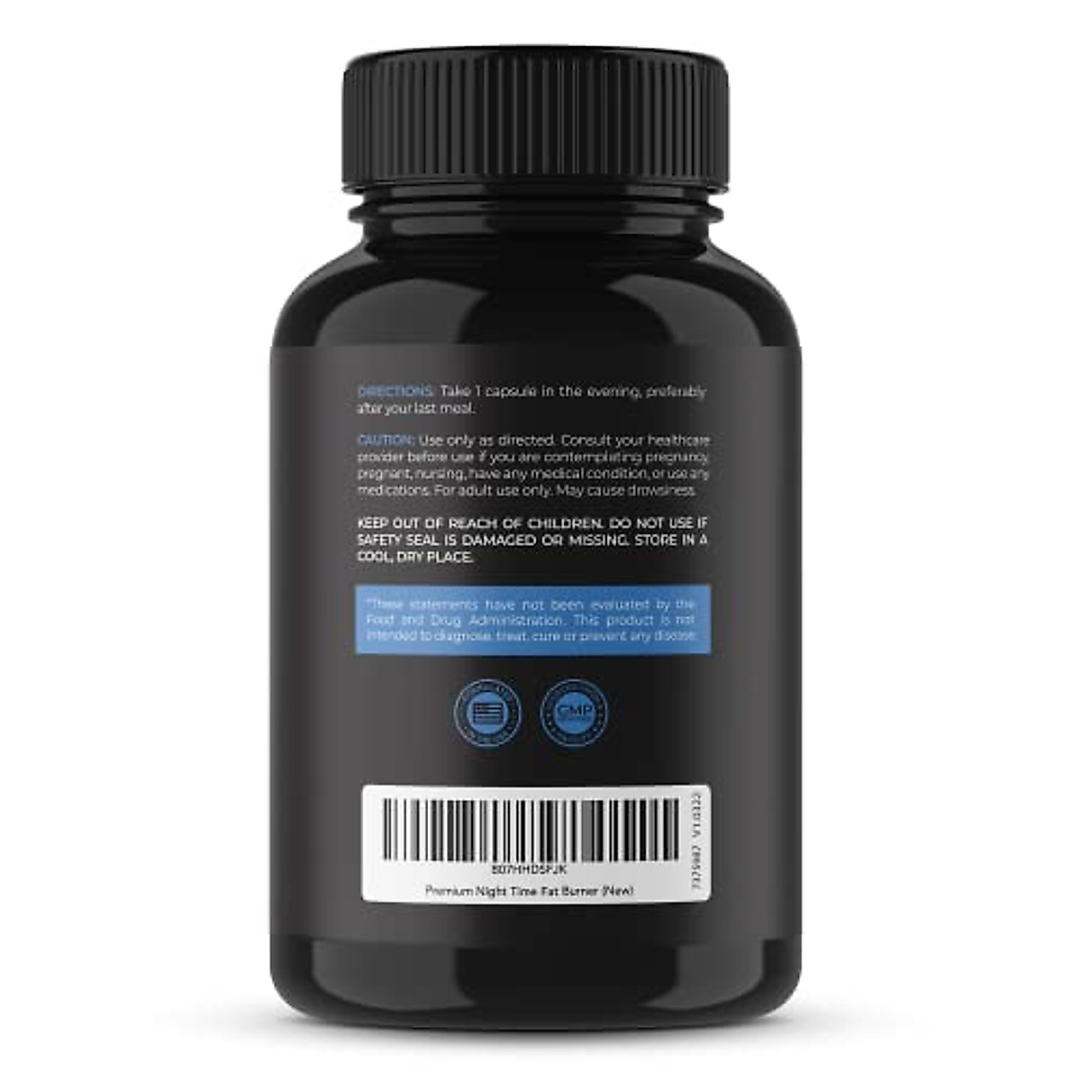 Night Time Fat Burner | Shred Fat While You Sleep | Hunger Suppressant & Weight Loss Support Supplements for Women & Men | Burn Belly Fat, Support Metabolism & Fall Asleep Fast | 60 Nighttime Pills