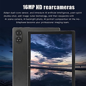 SHYEKYO 10.1 Inch Tablet, Octa Core Processor Tablet PC Supports 4G Calling Support Fast Charging 100-240V Support GPS 5G WiFi for Travel (US Plug)