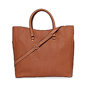 Anne Klein Embossed Woven Tote, Harvest