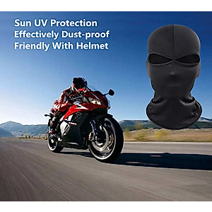 bodbop Balaclava Ski Face Mask Windproof Full Head Mask Sun UV Protection Face Cover for Men Women Outdoor Sports Cycling (Black)
