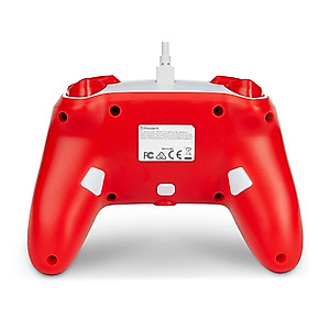 PowerA Enhanced Wired Controller for Nintendo Switch - Mario Red/White, Gamepad, game controller, wired controller, officially licensed (Nintendo Switch)