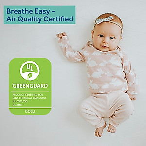 Sealy Crib Mattress & Toddler Bed Mattress| Orion 2-Stage Sustainable Antibacterial Baby Mattress, Lightweight, GREENGUARD Air Quality Certified - Made in USA, 52"x28"