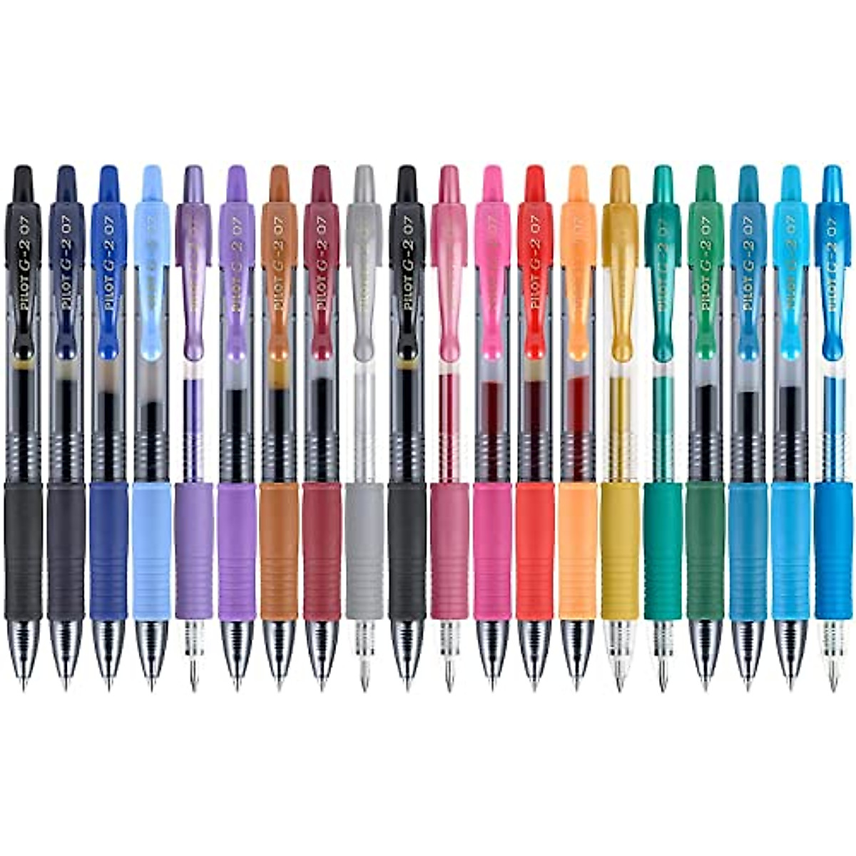 Pilot G2 Premium Gel Ink Pens, Fine Point, Assorted Colors, 20 Count (16687)