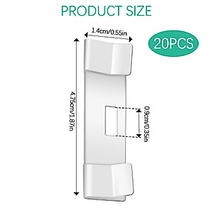 20Pcs Vertical Blind Repair Vane Savers Metal Vertical Blind Repair Clip Blind Repair Tabs for Vertical Window Blinds Replacement Slats