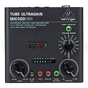 Behringer MIC500USB Audiophile Vacuum Tube Preamplifier