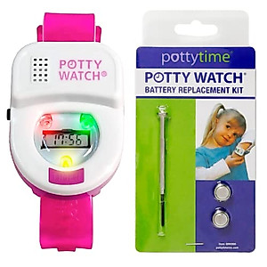 Meet Potty Watch The 1st Watch Made to Help Your Child Potty Train (Watch + Battery Replacement Kit, Pink)