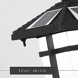 Mopoq Solar Led Outdoor Waterproof Lawn Light, Home Garden Light Outdoor Garden Villa Garden Fence Post Light, Die-cast Aluminum Anti-Rust Door Post Light 151840cm