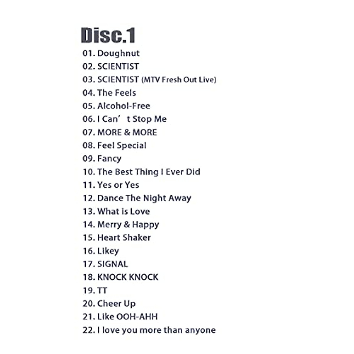 YGLCH Twice DVD 2021 MV Collection, 2021 New Song Selection MV/Live Collection