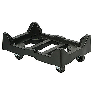 Quantum Storage Systems DLY-2415 Plastic Mobile Dolly with 1" Ledge - Black