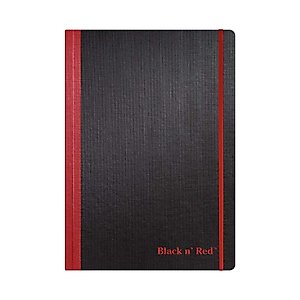 Black n Red Casebound Flexible Cover Notebook, Large, Black, 72 Ruled Sheets, Pack of 1 (400110478)