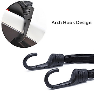 Dogxiong 23.6" Motorcycle Helmet Rope Luggage Elastic Rope, Luggage Helmet Retractable Mesh Elastic Rope Strap with 2 Hooks, Motorcycle Bungee Cord for Helmet Luggage