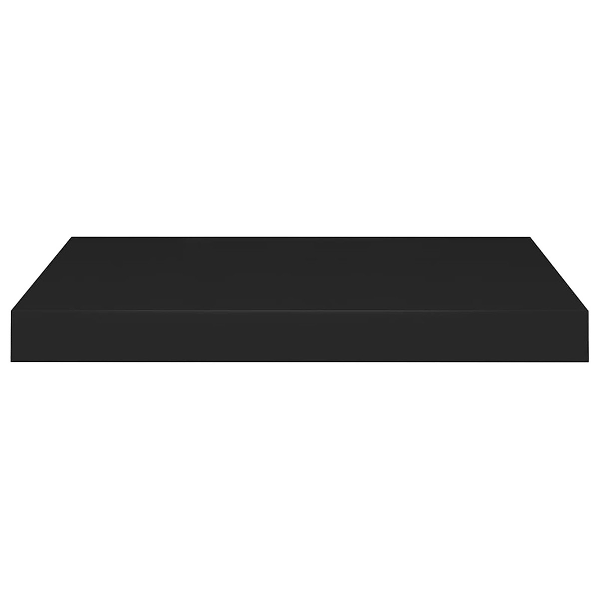 Tidyard 2 Piece Floating Shelves MDF Wall Mounted Shelf Photo Display Stand Storage Rack Black for Living Room, Bedroom, Bathroom, Home, Office Decor 19.7 x 9.1 x 1.5 Inches (L x W x H)