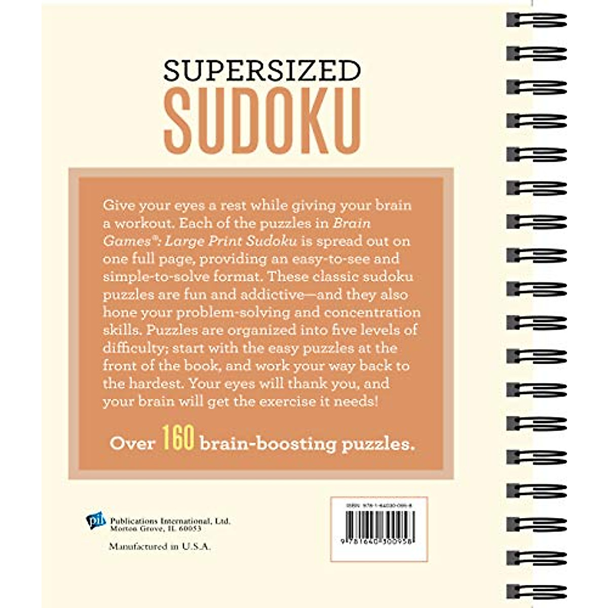 Brain Games - Large Print Sudoku (Orange)