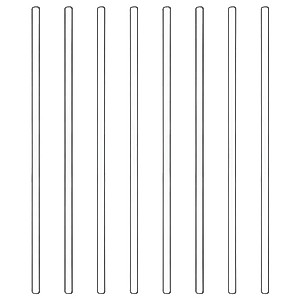 stonylab 8 Pack Glass Stirring Rods, Solid Borosilicate Glass Rods Stirrers Sticks with Rounded Ends for Lab Kitchen, 9.84 Inch Length