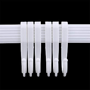Idiytip 6 Row Waterproof Oilproof Strong Sticking Wall Hanger Corner Adhesive Hook Kitchen Bathroom Self Hooks Stick Home Decor,White