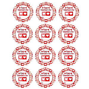FaCraft Happy Valentine's Day Stickers Valentines Day Gift Tags Stickers Valentine to from Labels Stickers Valentines Stickers for Kids Envelopes Seal Boxes Cards Valentines Party Favor Decorations