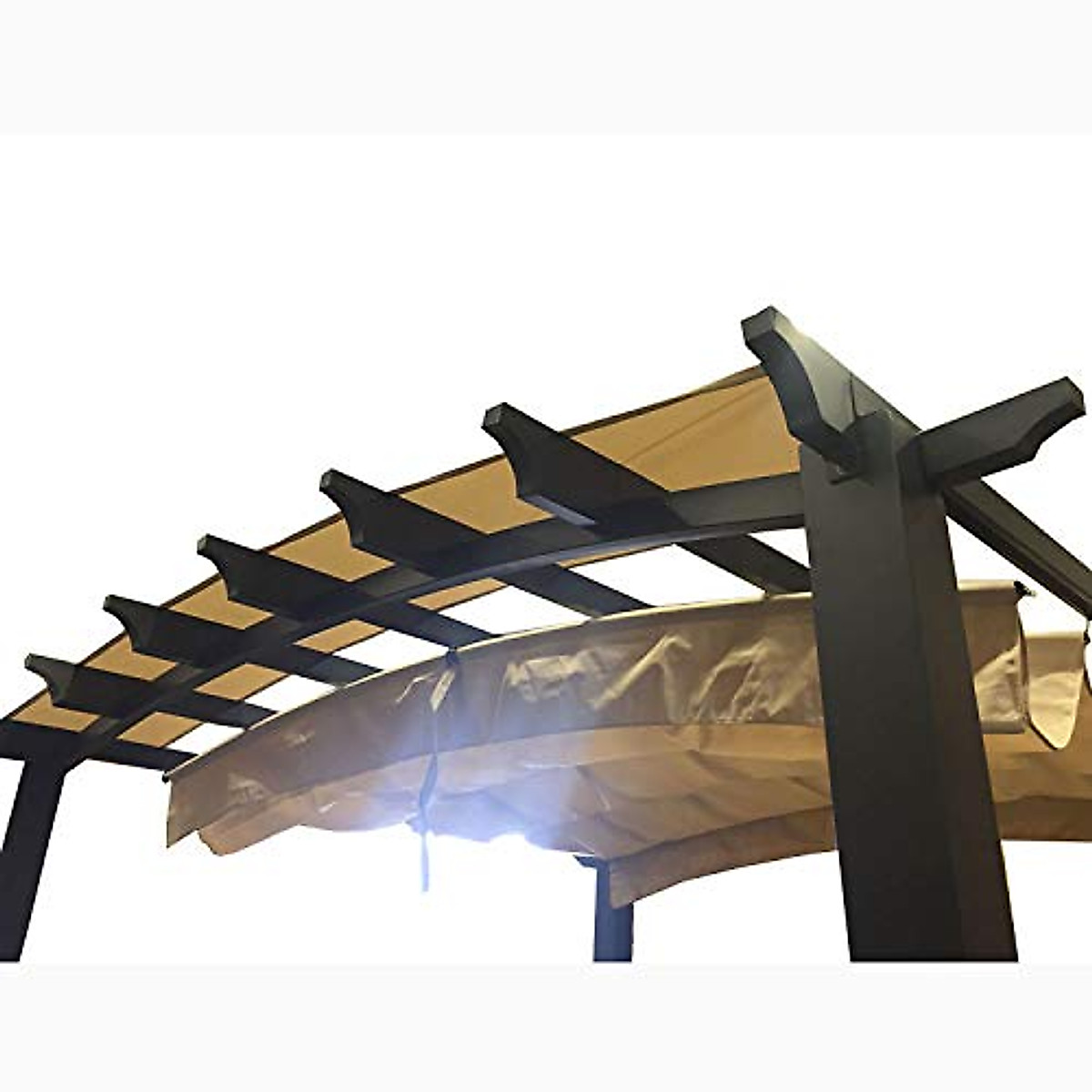 Garden Winds Replacement Canopy for The Hampton Bay Arched Pergola - Standard 350 - Damask Beige